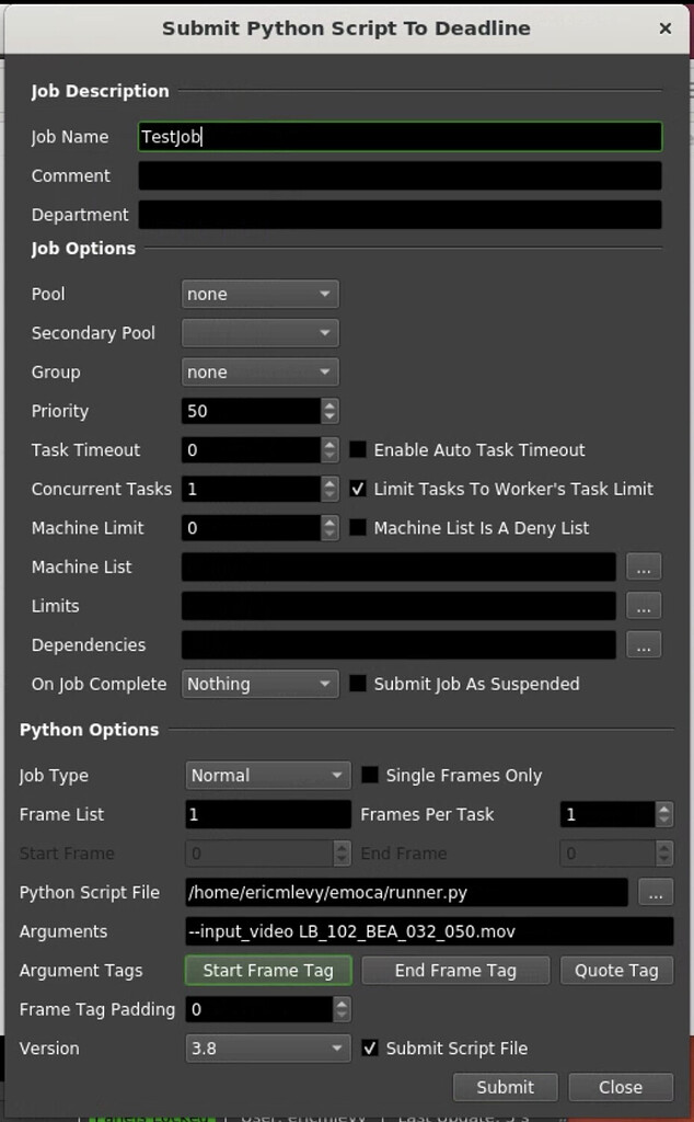 Deadlinecommand - please convert GUI to command line - Deadline - AWS Thinkbox Discussion Forums