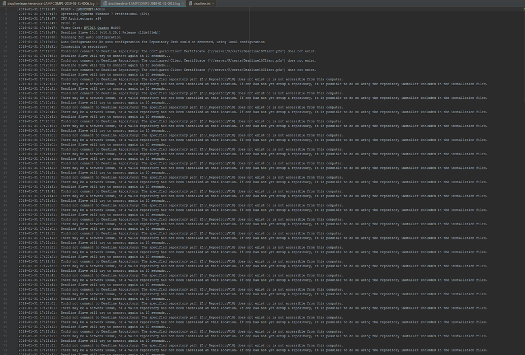 Deadline 10 Slave and Launcher not finding repository and database - Deadline - AWS Thinkbox ...