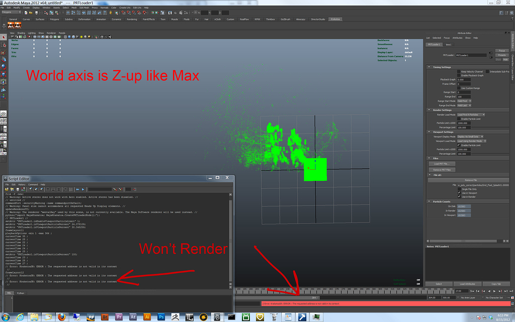 Immediate issues on first try. - Krakatoa Maya Beta Discussion - AWS Thinkbox Discussion Forums