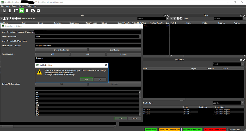 The AWS Assets Server cannot connect - Deadline - AWS Thinkbox Discussion Forums