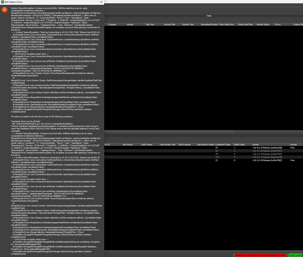 Whole farm goes down when a specific render node is offline - Deadline - AWS Thinkbox Discussion ...