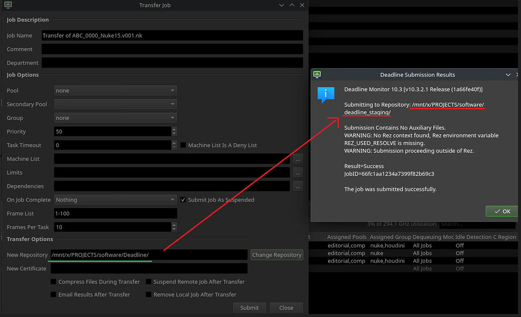 How to use 'Transfer Job' script - Deadline - AWS Thinkbox Discussion Forums
