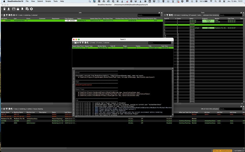 Issue with the Blender Plugin on MacOS - Deadline - AWS Thinkbox Discussion Forums