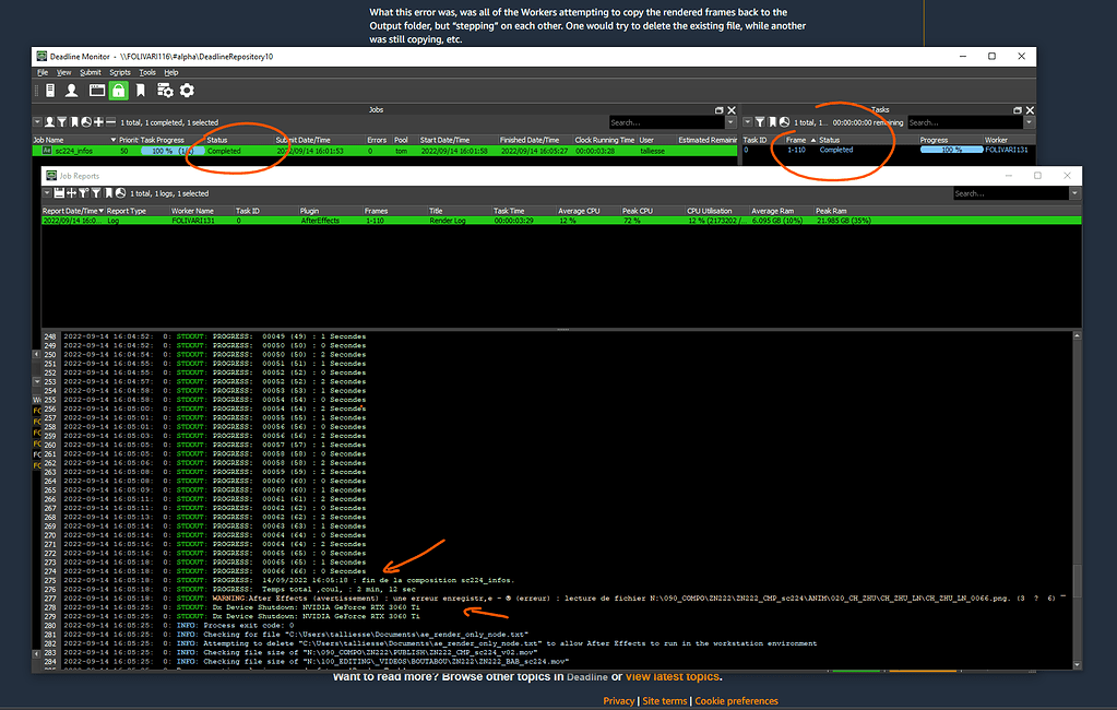 After Effects not Erroring and missing frames - Deadline - AWS Thinkbox Discussion Forums