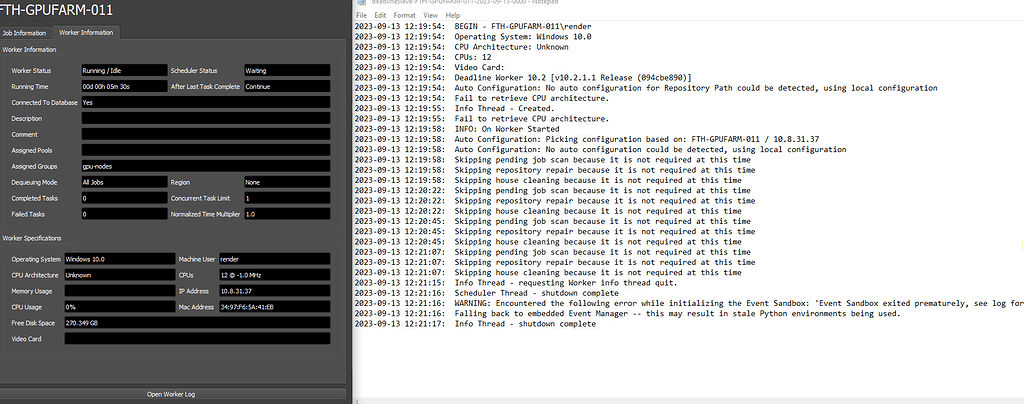 Fail to retrieve cpu architecture - Deadline - AWS Thinkbox Discussion Forums