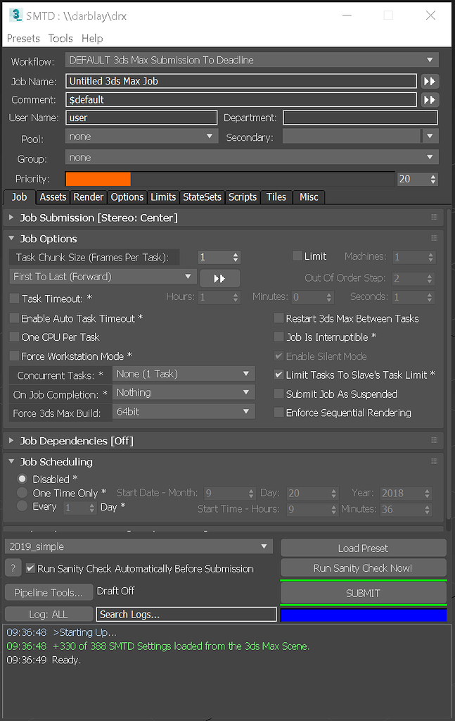 3ds Max Submitter simplification - Deadline - AWS Thinkbox Discussion Forums
